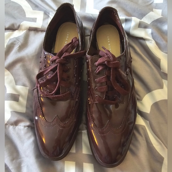 Zara | Shoes | Zara Burgundy Shoes | Poshmark